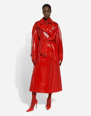 Dolce & Gabbana Patent Leather Trench Coat