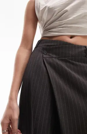 Topshop Pinstriped Maxi Skirt
