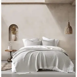 SUNDAY CITIZEN Muslin Cotton Quilt, Queen - Fog