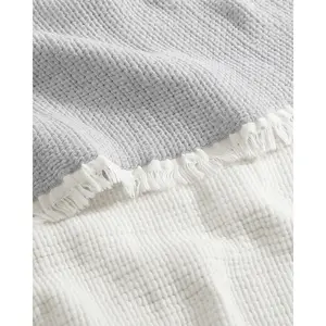 SUNDAY CITIZEN Muslin Cotton Quilt, Queen - Fog