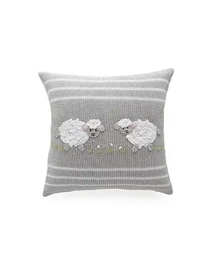 MELANGE COLLECTION Lamb Pillow, 10 X 10 - Grey