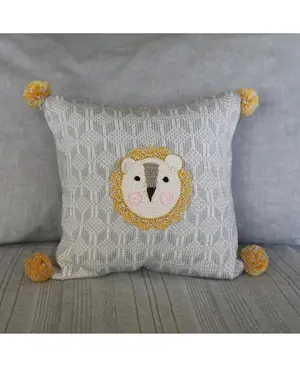 MELANGE COLLECTION Lion Pillow, 10 X 10