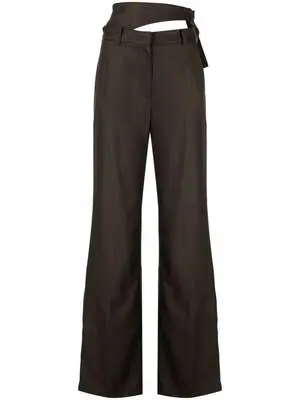 SYSTEM Cut-out Wool Tailored Trousers