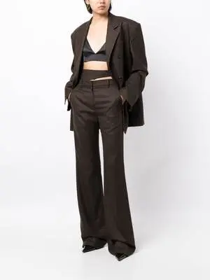 SYSTEM Cut-out Wool Tailored Trousers