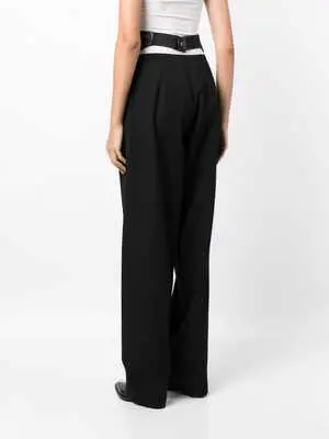 SYSTEM High-waist Pleat-detailing Tailored Trousers