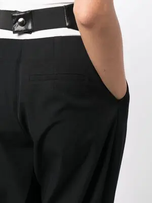 SYSTEM High-waist Pleat-detailing Tailored Trousers