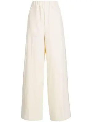 SYSTEM Elasticated-waistband Flared Trousers