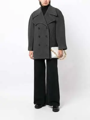 LOW CLASSIC Notched-lapels Double-breasted Coat