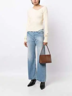 SYSTEM Asymmetric Ribbed-knit Jumper