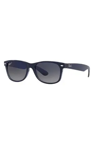 Ray-ban 55mm Gradient Polarized Square Sunglasses - Blue Gradient