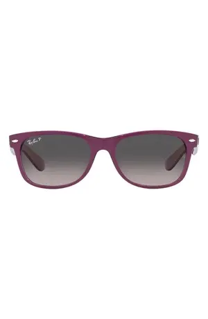 Ray-ban Ray-Ban 55mm Gradient Polarized Square Sunglasses Violet