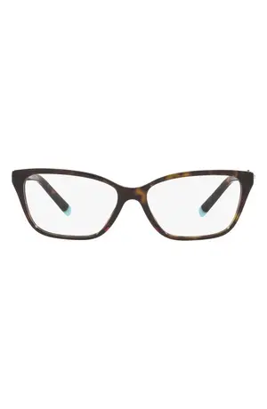 Tiffany & Co. 53mm Rectangle Eyeglasses - Havana