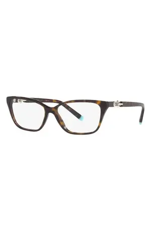 Tiffany & Co. 53mm Rectangle Eyeglasses - Havana