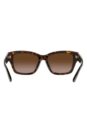 Tory Burch 53mm Gradient Rectangle Sunglasses