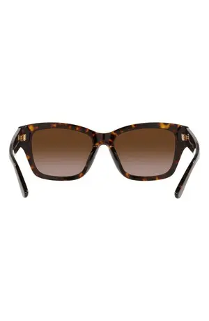 Tory Burch 53mm Gradient Rectangle Sunglasses