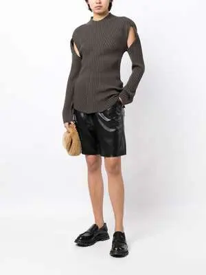 LOW CLASSIC Ribbed-knit Jumper With Cut-out Detailing