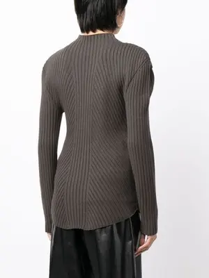 LOW CLASSIC Ribbed-knit Jumper With Cut-out Detailing