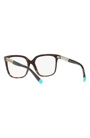 Tiffany & Co. 54mm Square Eyeglasses - Havana