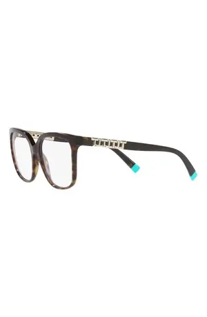 Tiffany & Co. 54mm Square Eyeglasses - Havana