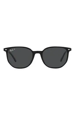 Ray-ban Elliot Polarized Square Sunglasses - Black