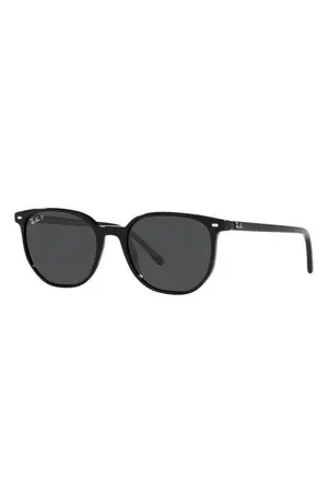 Ray-ban Elliot Polarized Square Sunglasses - Black