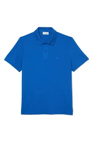 Lacoste Solid Stretch Cotton Blend Polo Shirt Kingdom