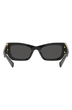 Miu Miu 53mm Rectangular Sunglasses - Black