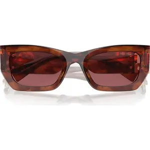 Miu Miu Miu Miu 53mm Rectangular Sunglasses Violet