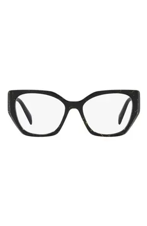 Prada Prada 54mm Square Optical Glasses Black Yellow