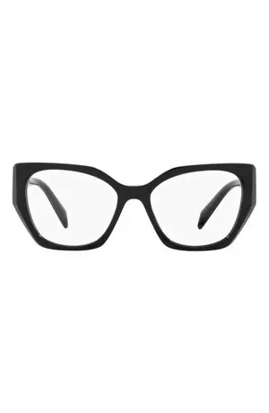 Prada 54mm Square Optical Glasses - Black