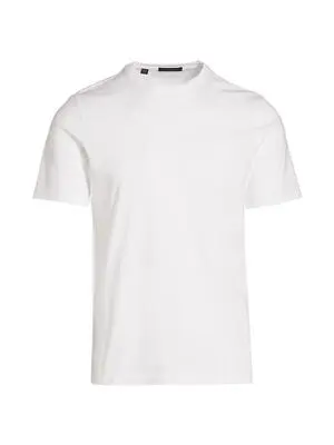 SAKS FIFTH AVENUE Collection Cotton-blend Crewneck T-shirt - Snow White