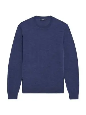 Theory Wool Crewneck Sweater Atlantic Melange