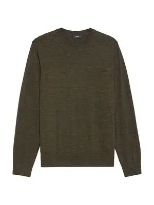 Theory Wool Crewneck Sweater Uniform Melange
