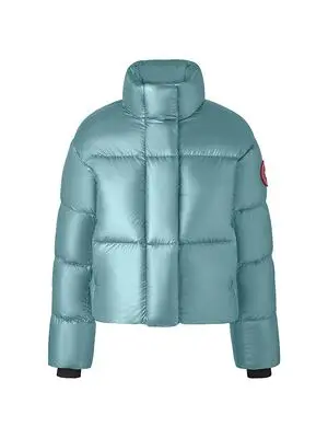 Canada Goose Cypress Cropped Puffer Coat Boulevard Blue