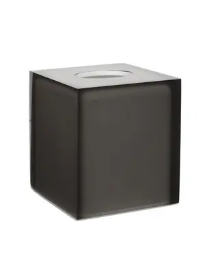 Jonathan Adler Hollywood Acrylic Tissue Box Holder - Smoke