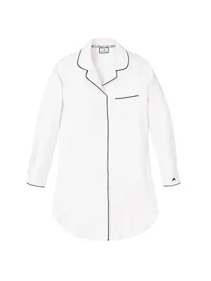 PETITE PLUME Pima Cotton Nightshirt - White  White