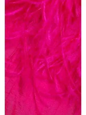 MICHAEL COSTELLO Paula Feather-trimmed Minidress