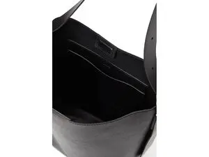 Madewell The Essential Bucket Tote In Leather - Black