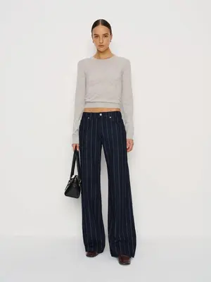 REFORMATION Cary Low Rise Wide Leg Jeans - Blue