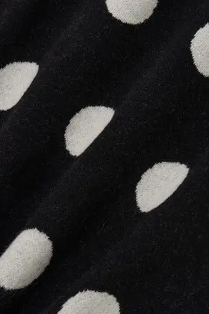 Batsheva Saga Polka-dot Merino Wool And Cashmere-blend Midi Skirt