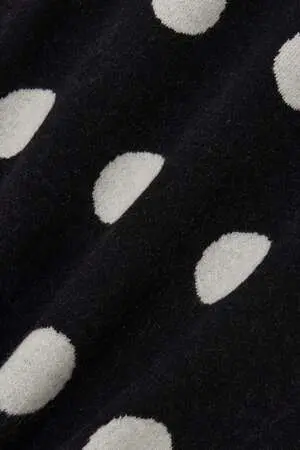 Batsheva Saga Polka-dot Merino Wool And Cashmere-blend Midi Skirt