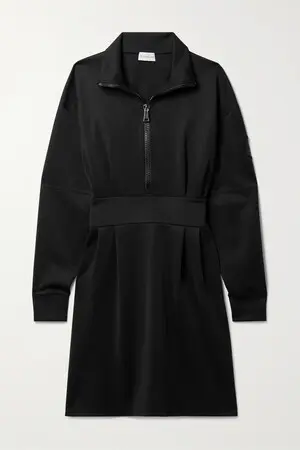 Moncler Pleated Ponte Mini Dress