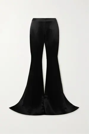 ANN DEMEULEMEESTER Elfa Satin Flared Pants