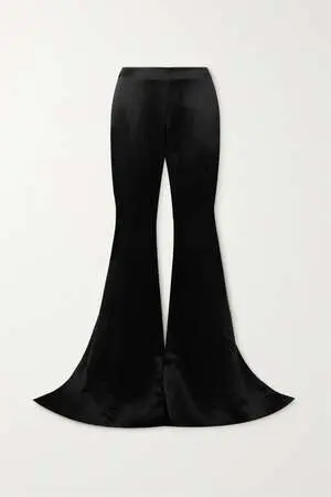 ANN DEMEULEMEESTER Elfa Satin Flared Pants
