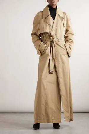 Balenciaga Oversized Asymmetric Cotton-twill Trench Coat