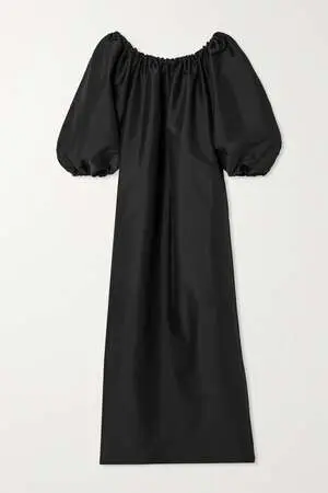 Bernadette Bobby Gathered Taffeta Maxi Dress