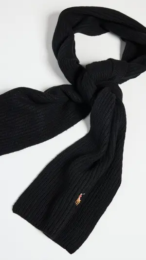 Polo Ralph Lauren Signature Knit Scarf - Polo Black