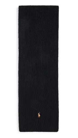 Polo Ralph Lauren Signature Knit Scarf - Polo Black