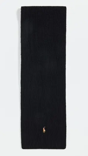Polo Ralph Lauren Signature Knit Scarf - Polo Black