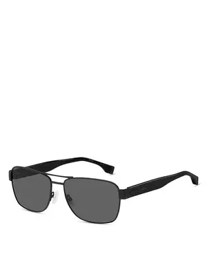 Hugo Boss Aviator Sunglasses - Black/gray Polarized Solid
